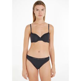 Damen B&uuml;gel-BH "DEMI-BRA", Tommy Hilfiger Underwear, Gr. 85, schwarz, Jersey, Obermaterial: 79% Polyamid, 21% Elasthan, unifarben, BHs, mit Tommy