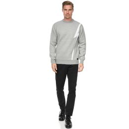 Rusty Neal Herren Strickpullover, grau, Gr. XXL, meliert, 75% Polyacryl, 25% Baumwolle, Pullover, mit Blitz-Design