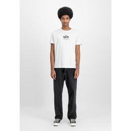 Herren T-Shirt "Basic T-Shirt ML", wei&szlig;, Gr. L, Alpha Industries, Obermaterial: 100% Baumwolle, Shirts
