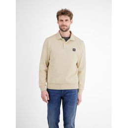 Lerros Herren Langarm-Poloshirt "FELPA", wei&szlig;, Gr. M, unifarben, Single Jersey, Obermaterial: 50% Baumwolle, 50% Polyester, Shirts, Sweatshirt mit
