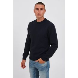 Casual Friday Herren Strickfleece-Pullover "Strickpullover CFKarl", blau, Gr. M, Obermaterial: 80% Wolle WO. 20% Polyamid PA., Pullover