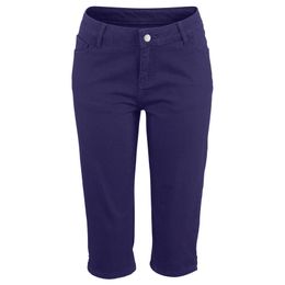Beach Time BEACHTIME Damen 3/4-Hose, blau, Basic, Gr. 38, unifarben, Denim/Jeans, Obermaterial: 98% Baumwolle, 2% Elasthan, Hosen, mit Elasthan, Caprihose,