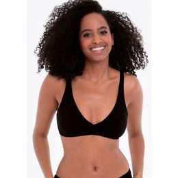 Rosa Faia Damen Triangel-Bikini-Top "Pure", schwarz, Gr. 38, unifarben, Obermaterial: 75% Polyamid, 25% Elasthan, Bikini-Oberteile, verstellbare