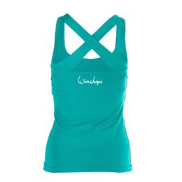WINSHAPE Damen Sporttop "WVR25", gr&uuml;n, Gr. M, 90% Baumwolle, 10% Elasthan, Tops, Cross Back Style