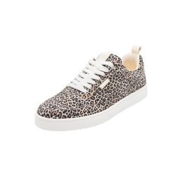 N91 Herren Sneaker "Court M AA Herrensneaker", Gr. 45leopard, Leder, Schuhe, Turnschuh Leder handgefertigt, sportlicher Freizeitschuh Herren