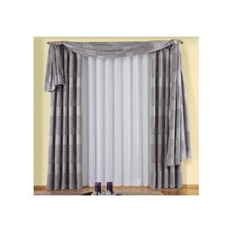 Vorhang WIRTH, B:135cm H:145cm, grau, Polyester, Wohnzimmer, Gardinen, "Jenny"