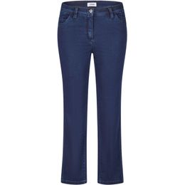 KjBRAND Damen 5-Pocket-Hose "Fanni Frame", blau, Gr. 24, unifarben, Web, Obermaterial: 71% Baumwolle, 25% Polyester, 4% Elasthan, Hosen, mit Taschen