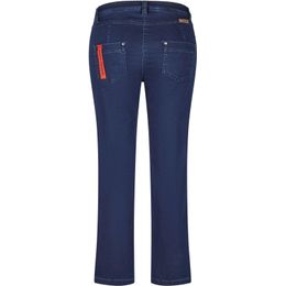 KjBRAND Damen 5-Pocket-Hose "Fanni Frame", blau, Gr. 56, unifarben, Web, Obermaterial: 71% Baumwolle, 25% Polyester, 4% Elasthan, Hosen, mit Taschen