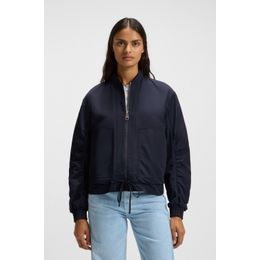 BOSS Orange Damen Bomberjacke "Pirosa Premium Damenmode", blau, Gr. 38, unifarben, Web, Obermaterial: 100% Polyester, Jacken, mit sch&uuml;tzendem Finish