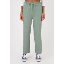 FRESHLIONS Damen 7/8-Hose "Mila", gr&uuml;n, Gr. L, unifarben, 100% Baumwolle, Hosen, im klassischen Design