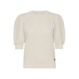 oxmo Damen Strickfleece-Pullover "Strickpullover OXMicha", beige, Gr. XL, Obermaterial: 100% Baumwolle CO., Shirts