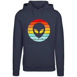 F4NT4STIC Herren Kapuzenpullover "Alien Retro Sonnenuntergang", blau, Gr. XXL, Obermaterial: 65% Baumwolle, 35% Polyester, Pullover, Premium Qualit&auml;t
