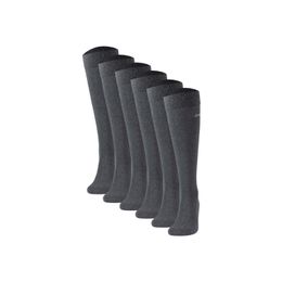 JOOP! JOOP Herren Kniestrümpfe "Socken Unisex premium essential cotton Knee High 6p 6er Pack", Gr. 43, schwarz, Obermaterial: 68% Baumwolle CO(Bio). 30%