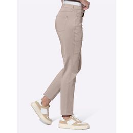 Heine Damen Webhose, beige, Gr. 34, unifarben, 52% Lyocell, 45% Baumwolle, 3% Elasthan, Hosen