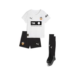 Puma Jungen Trainingsanzug "Valencia CF 25/26 Heimtrikot-Minikit Kinder", wei&szlig;, Gr. 104, 100% Polyester, Sportanz&uuml;ge
