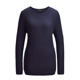 GOLDNER Damen Strickpullover "Figurschmeichelnder Pullover aus reiner Baumwolle", blau, Gr. 40, Obermaterial: 100% Baumwolle CO., Pullover