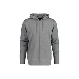 Gant Herren Sweatshirt "Sweatjacke REGULAR SHIELD FULL ZIP HOODIE", grau, Gr. M, Obermaterial: 87% Baumwolle CO. 13% Polyester PES., Sweatshirts