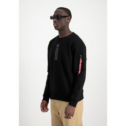 Herren Sweater "Alpha PP Sweatshirt", schwarz, Gr. L, Alpha Industries, Obermaterial: 80% Baumwolle, 20% Polyester, Sweatshirts