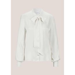 Madeleine Mode MADELEINE Damen Langarmbluse "Bluse Satinbluse mit Schluppe", wei&szlig;, Gr. 44, Obermaterial: 100% Viskose CV., Blusen