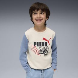 Puma M&auml;dchen Sweatshirt "Little Runners Sweatshirt Kinder", wei&szlig;, Gr. 104, Obermaterial: 68% Baumwolle, 32% Polyester; Rippe: 97% Baumwolle, 3%