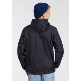 CMP Jungen Regenjacke "KID JACKET RAIN FIX HOOD", blau, Gr. 140, Obermaterial: 100% Polyamid, Jacken, f&uuml;r Kinder