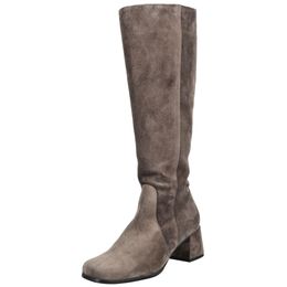 Högl HÖGL Damen Stiefel "Högl Stiefel Veloursleder", Gr. 36, grau, Veloursleder, Schuhe