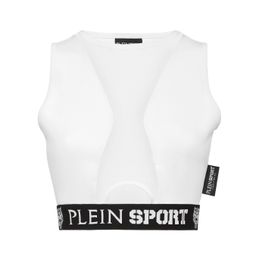 Plein Sport Kinder Lauftop "Sport Top", weiß, Gr. S, Obermaterial: 90% Polyester, 10% Elasthan, Tops