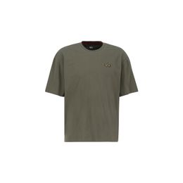 Herren T-Shirt "3D Small Logo T-Shirt", grün, Gr. L, Alpha Industries, Obermaterial: 100% Baumwolle, Shirts