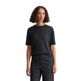 Marc O'Polo MARC O'POLO Damen T-Shirt "aus TENCEL Lyocell-Baumwolle-Mix", blau, Basic, Gr. XS, unifarben, Obermaterial: 67% Lyocell, 33% Baumwolle, Shirts