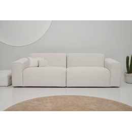 3-Sitzer OTTO HOME "Koa, 228 cm, Modulsofa in Cord, Chenille, Struktur, Webstoff", beige (natural), B:228cm H:88cm T:98cm, 100% Polyester, Sofas, Designsofa, weicher Lounge-Sitzkomfort, Welleunterfederung, bodentief