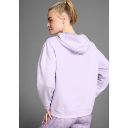 FAYN SPORTS Damen Hoodie, lila, Gr. 48, unifarben, Sweatware, Obermaterial: 57% Baumwolle, 38% Polyester, 5% Elasthan. Kapuzenfutter: 100% Polyester,