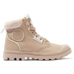 Palladium Damen Winterboots "PAMPA HI SNOW WARM", Gr. 40, beige, Leder, Schuhe, Winterschuhe, Winterstiefel, Snowboots, wasserabweisend & gef&uuml;ttert