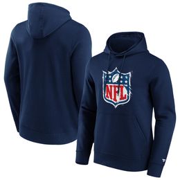 Fanatics Damen Kapuzenpullover "Fanatics Hoodie NFL Splatter Crest", blau, Gr. L, 80% Baumwolle, 20% Polyester, Pullover