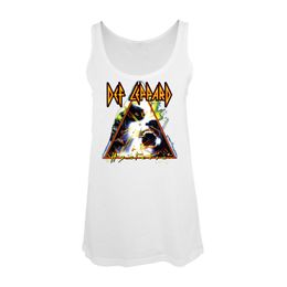 F4NT4STIC Damen T-Shirt "Def Leppard Hysteria", wei&szlig;, Gr. XS, Obermaterial: 100% Baumwolle, Shirts, Premium Qualit&auml;t