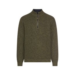 Camel Active Herren Troyer, gr&uuml;n, Gr. XL, meliert, Strick, Obermaterial: 70% Baumwolle, 30% Polyacryl, Pullover, mit Logo Stickerei am Arm