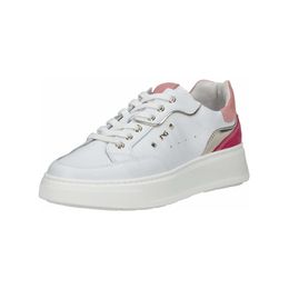Nero Giardini Damen Plateausneaker "Nero Giardini Sneaker Leder/Textil", Gr. 36, wei&szlig;, Leder, Textil, Schuhe