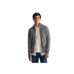 Gant Herren Sweatshirt "Strickjacke CASUAL COTTON ZIP CARDIGAN", grau, Gr. XXXL, Obermaterial: 100% Baumwolle CO., Sweatshirts