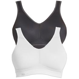 Anita Damen Sport-BH "Sport BH light & firm", Gr. 70, schwarz-wei&szlig;, Obermaterial: 80% Polyamid PA. 20% Elasthan EL., BHs