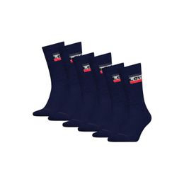Levi's LEVI'S Herren Kurzsocken "Socken 6er Pack", Gr. 43, blau, Obermaterial: 75% Baumwolle CO. 22% Polyamid PA. 3% Elasthan EL., Socken