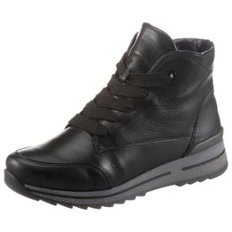 Ara Damen Winterboots "OSAKA", Gr. 7,5, schwarz, Glattleder, Schuhe, Schn&uuml;rboots, High Top Sneaker in G-Weite (= weit)