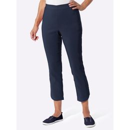 Classic Basics Damen 7/8-Hose, blau, Gr. 54, unifarben, 85% Polyester, 12% Viskose, 3% Elasthan, Hosen