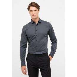Eterna Herren Langarmhemd "SLIM FIT", grau, Gr. 46, Satin, 100% Baumwolle, Hemden, NON IRON (b&uuml;gelfrei)