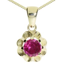 OSTSEE-SCHMUCK Damen Kette mit Anh&auml;nger "OSTSEE-SCHMUCK Kette mit Anh&auml;nger Pia 6 mm", 42cm, Gelbgold 333, L: 42, gold, Gelbgold 333, Halsketten