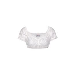 N&uuml;bler N&Uuml;BLER Damen Dirndlbluse "Dirndlbluse kurzarm Cleopatra", wei&szlig;, Gr. 46, Obermaterial: 85% Polyester PES. 15% Viskose CV., Blusen
