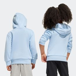 M&auml;dchen Kapuzensweatshirt "LK BL FT HD", blau, Gr. 110, adidas Sportswear, Obermaterial: 55% Baumwolle, 36% Polyester, 9% Viskose, Sweatshirts