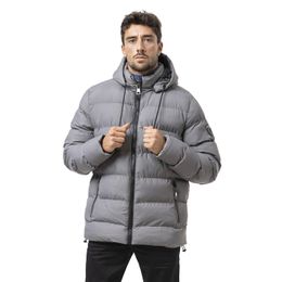 Cipo & Baxx CIPO & BAXX Herren Winterjacke "Jacke", grau, Gr. XXXL, unifarben, 100% Polyester, Jacken, im Steppdesign