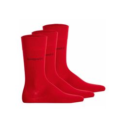 Bugatti Herren Kurzsocken "Socken 3er Pack", Gr. 43, rot, Obermaterial: 78% Baumwolle CO. 20% Polyamid PA. 2% Elasthan EL., Socken