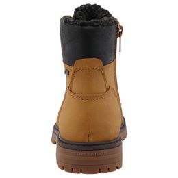 Tom Tailor Damen Winterstiefel, Gr. 33, braun, Lederimitat, Schuhe, mit Warmfutter
