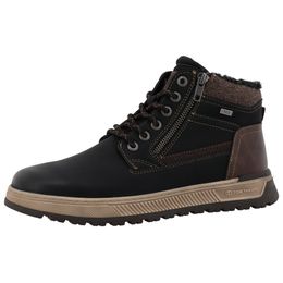 Tom Tailor Herren Winterboots, Gr. 43, schwarz, Lederimitat, Schuhe, Schn&uuml;rboots, Winterboots mit Rei&szlig;verschluss