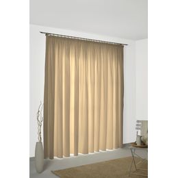 Vorhang WIRTH, B:132cm H:255cm, beige, Jacquard, Polyester, Wohnzimmer, Gardinen, "Felsted"